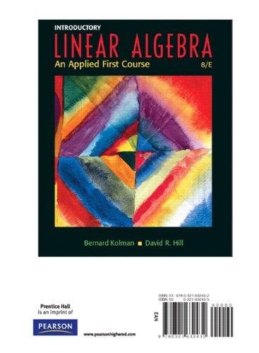 Intro Linear Algebra, Books a la Carte Edition by Bernard Kolman, David ...