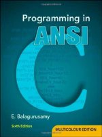 Programming in ANSI C by E. Balagurusamy | 9781259004612 | Get ...